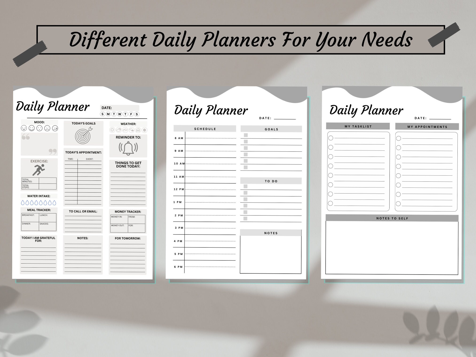 Daily Planner Printable, Undated Planner Printable, A5 Planner Inserts ...