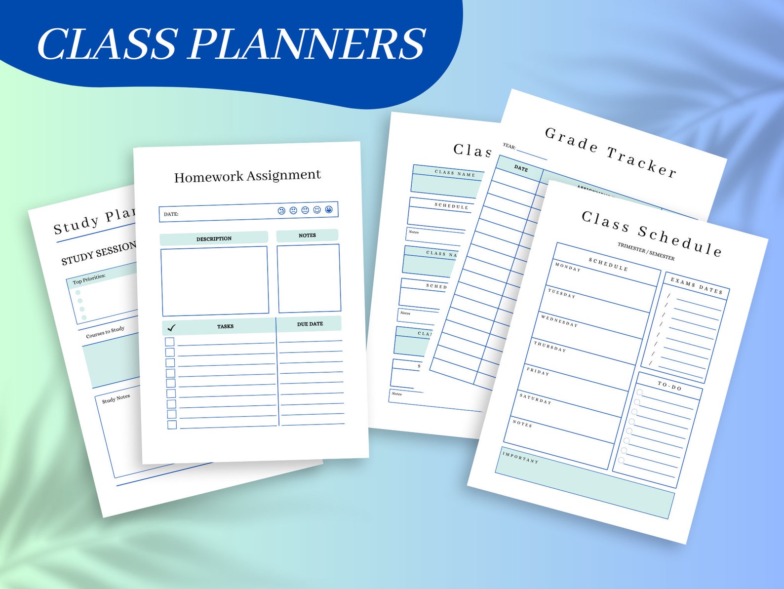 Student Planner Printable, Study Planner Printable, College Student ...