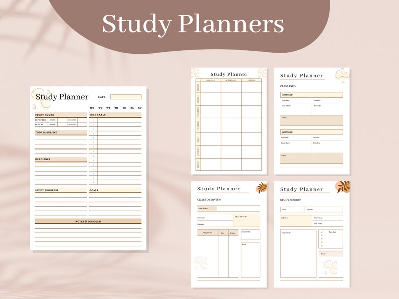 Student Planner Printable, Study Planner Printable, College Student ...