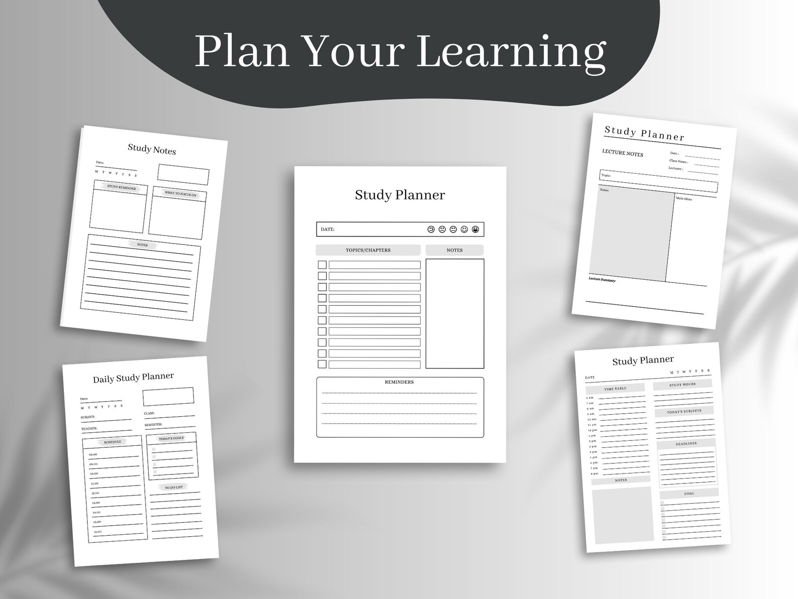 Student Planner Printable, Study Planner Printable, College Student ...