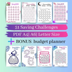 Saving Challenge Printable, Printable Saving Challenge, Savings ...