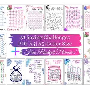 Savings Challenge Printable, Printable Savings Challenge, Saving ...