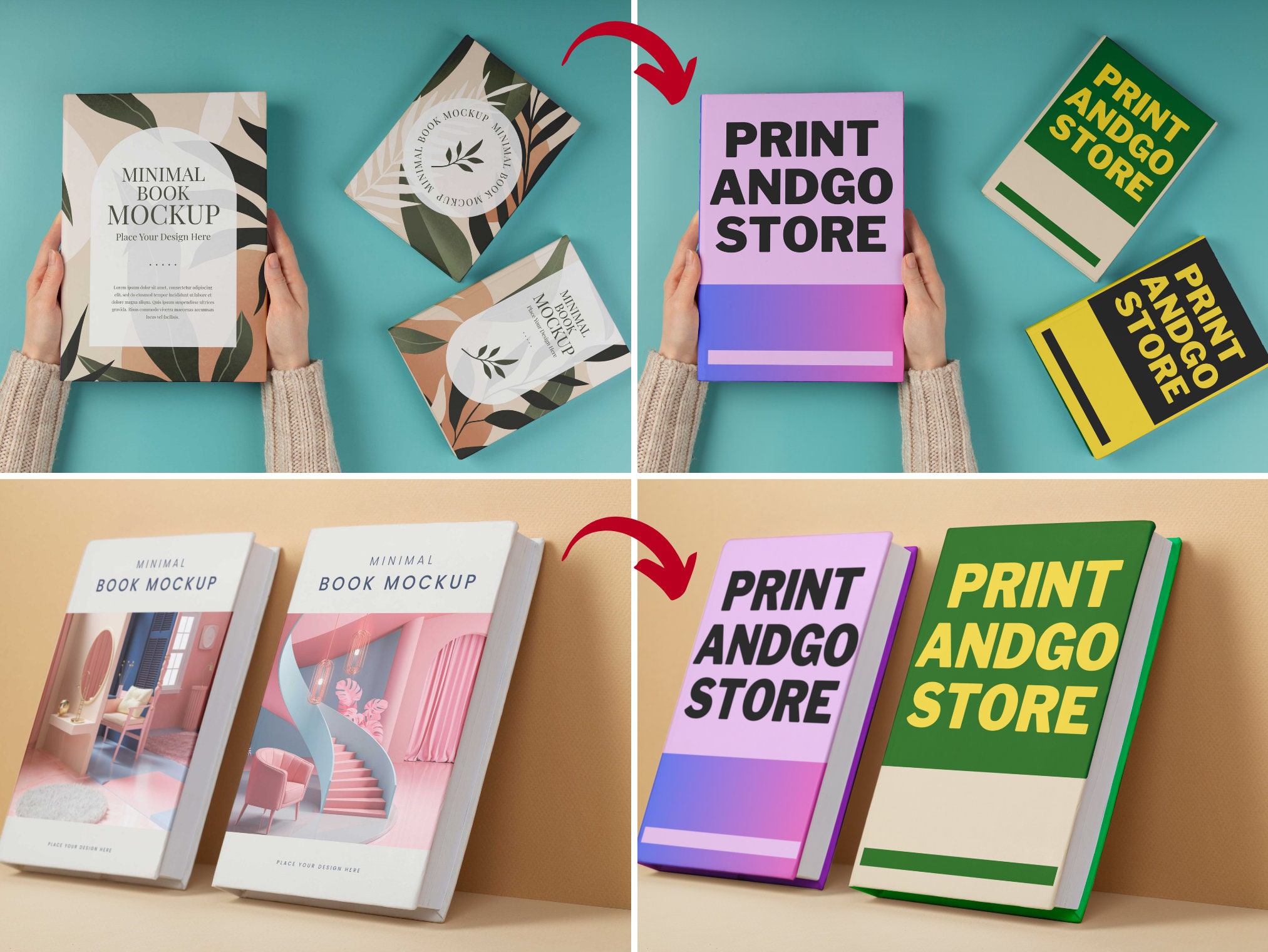 Book Mockup Bundle, Book Mockup PSD, Books Mockup, Book Cover Mockup ...