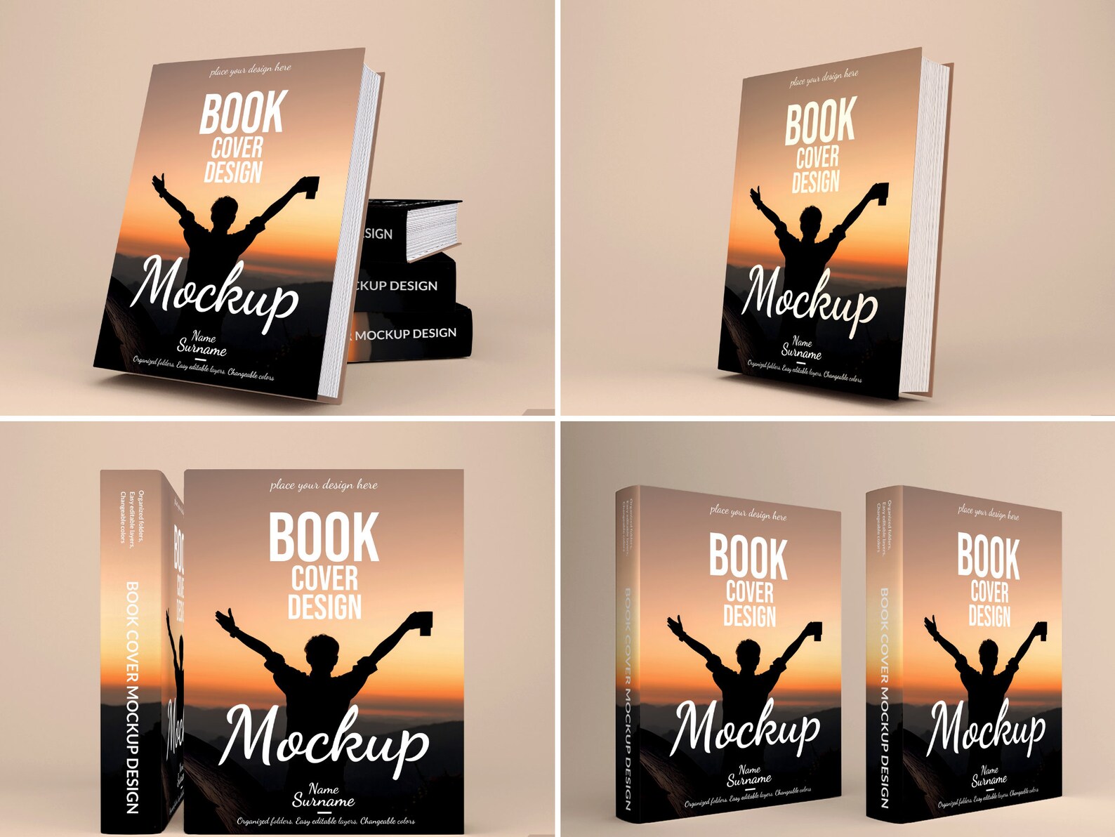 Book Mockup Bundle, Book Mockup PSD, Books Mockup, Book Cover Mockup ...