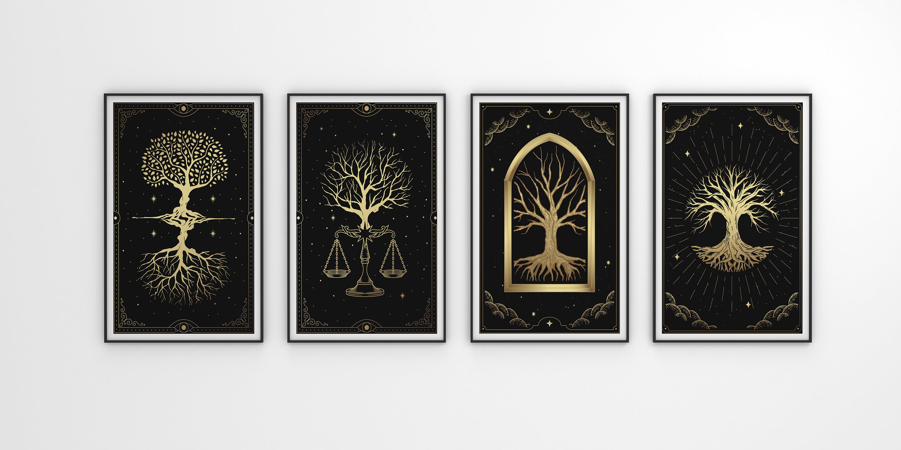Gothic Wall Art Printable Tree of Life Wall Art, Gothic Home Decor Wall ...