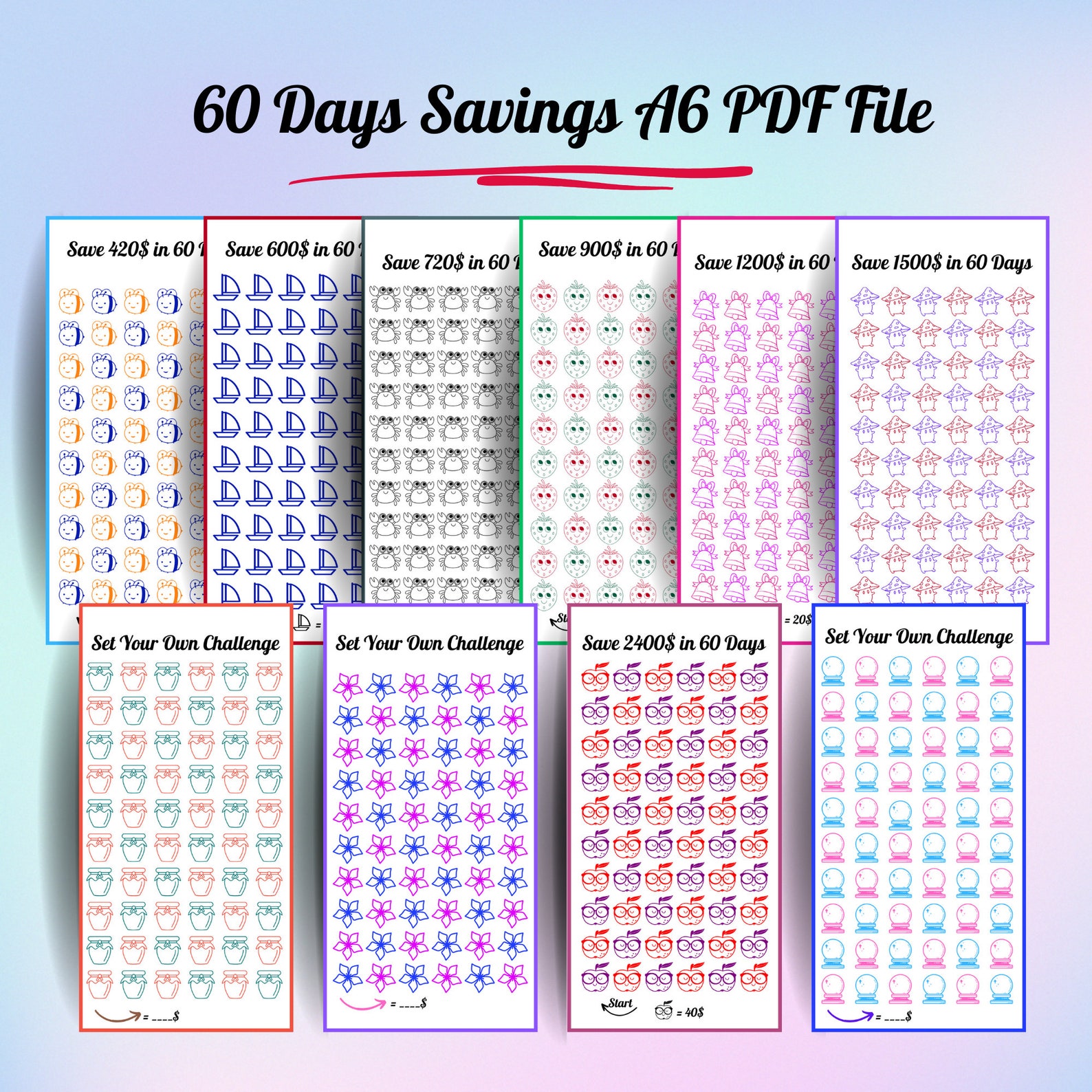 Savings Challenge, Savings Challenge Printable, Saving Challenge ...