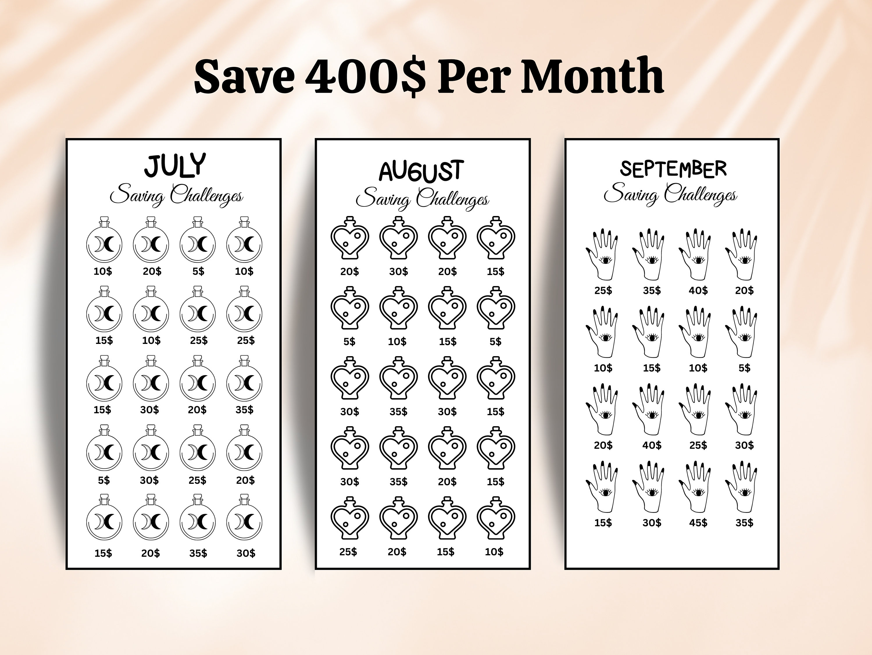 Savings Challenge, Savings Challenge Printable, Saving Challenge ...