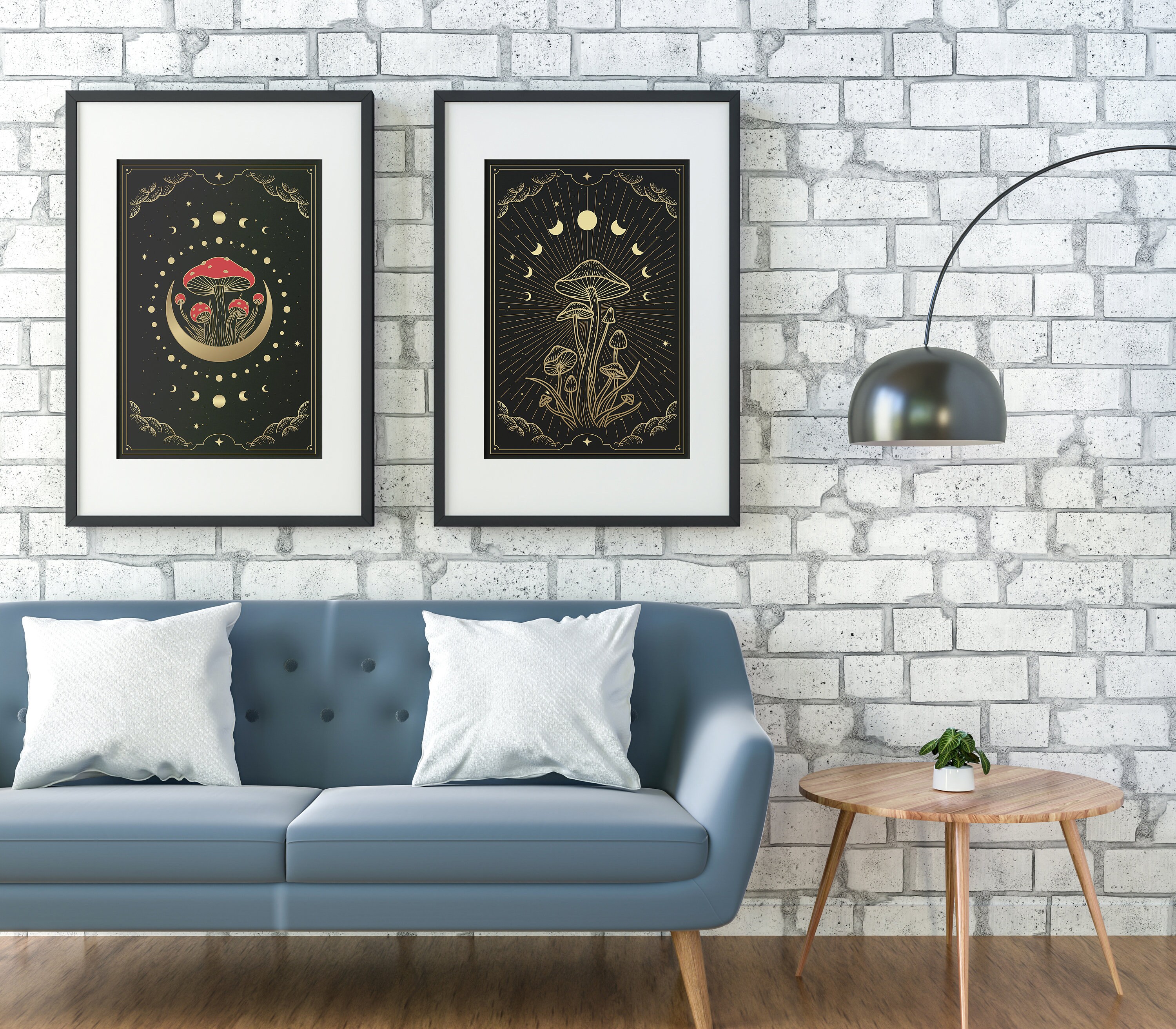 Spiritual Decor Gothic Wallpaper Magic Mushroom Printable Gothic Home ...