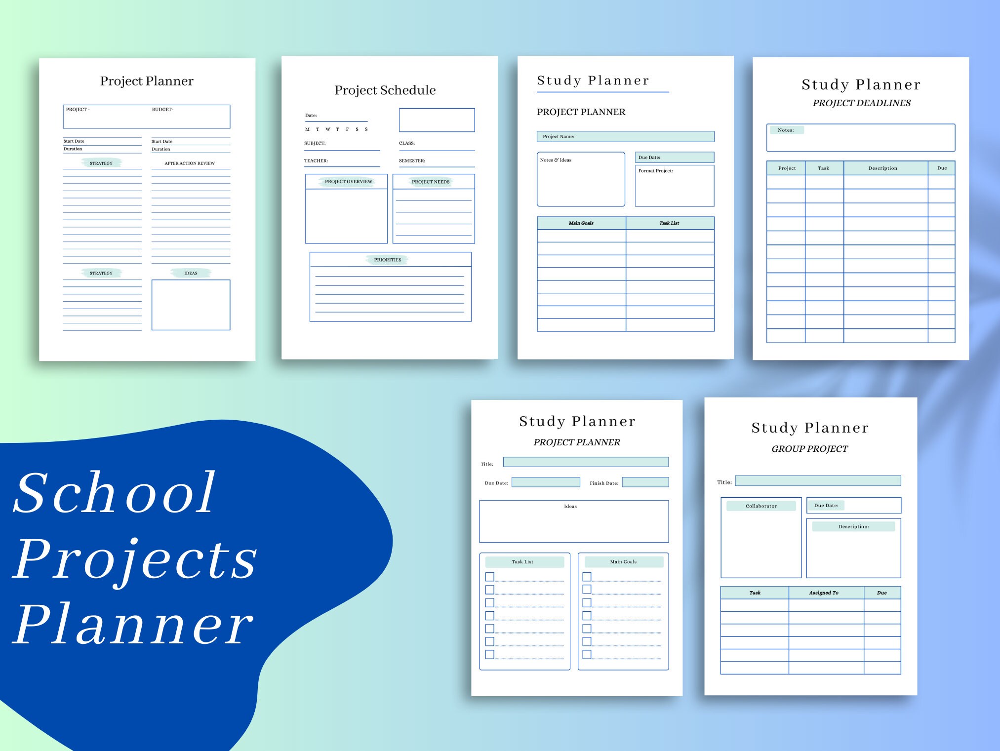 Student Planner Printable, Study Planner Printable, College Student ...