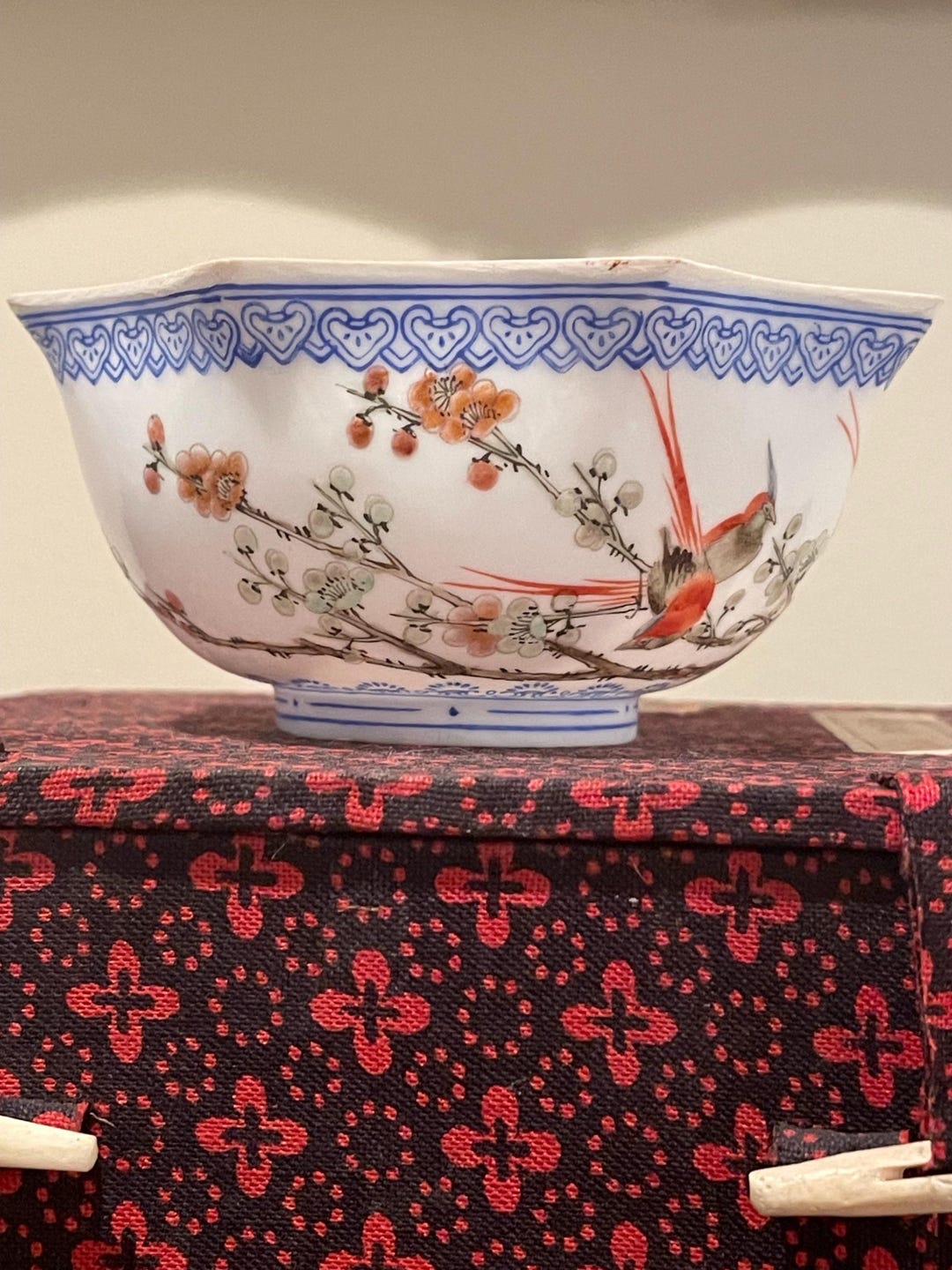 Chinese Eggshell Glass Bowl Rare 4.25 Dm 2 High in Box - Etsy