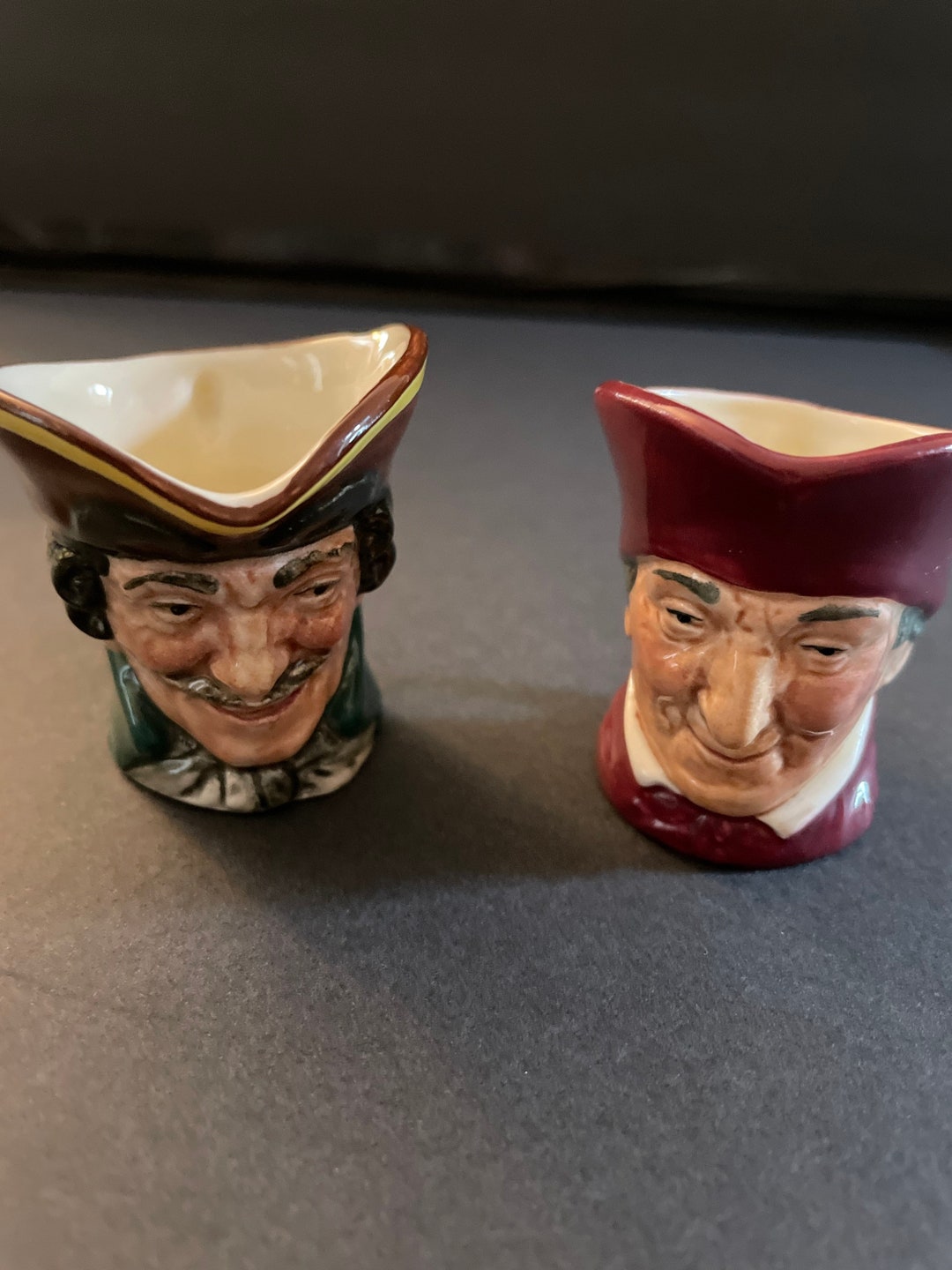 Two Royal Doulton Toby Jugs 2.25” Dick Turpin & the Cardinal - Etsy