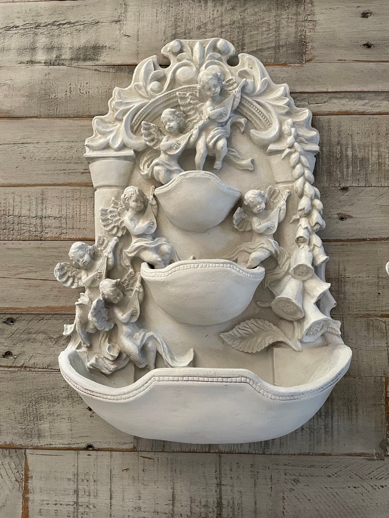 Ceramic Cherub Wall Decor Planter 16.5”x11.5” - Etsy