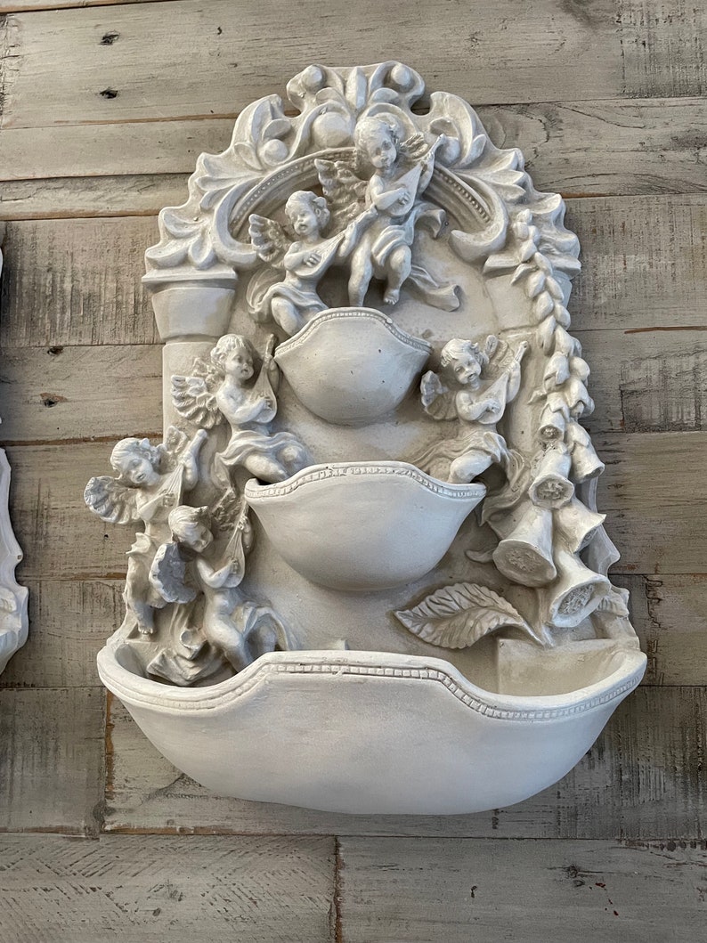 Ceramic Cherub Wall Decor Planter 16.5”x11.5” - Etsy