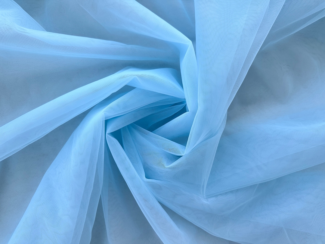 Light Blue Tulle Fabric,soft Tulle Fabric,mesh Fabric,diy Tulle Fabric ...