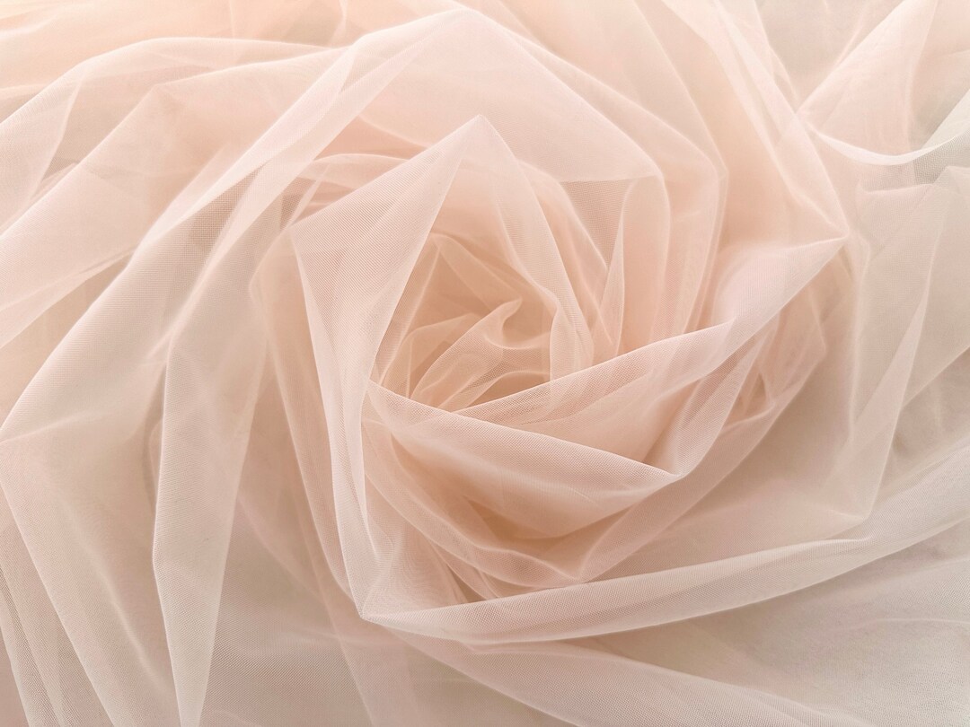 Blush Pink Stretch Fabric,wedding Tulle Fabric,prom Dress Tulle,baby ...