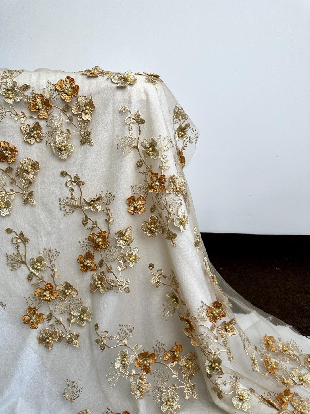 Flower Lace Fabric,prom Dress Tulle Lace Fabric,couture Embroidery Lace ...