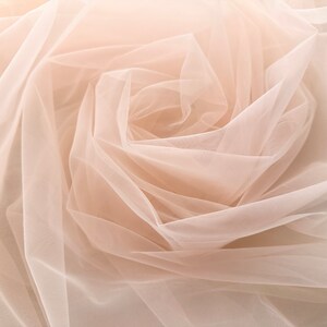 Blush Pink Stretch Fabric,wedding Tulle Fabric,prom Dress Tulle,baby ...