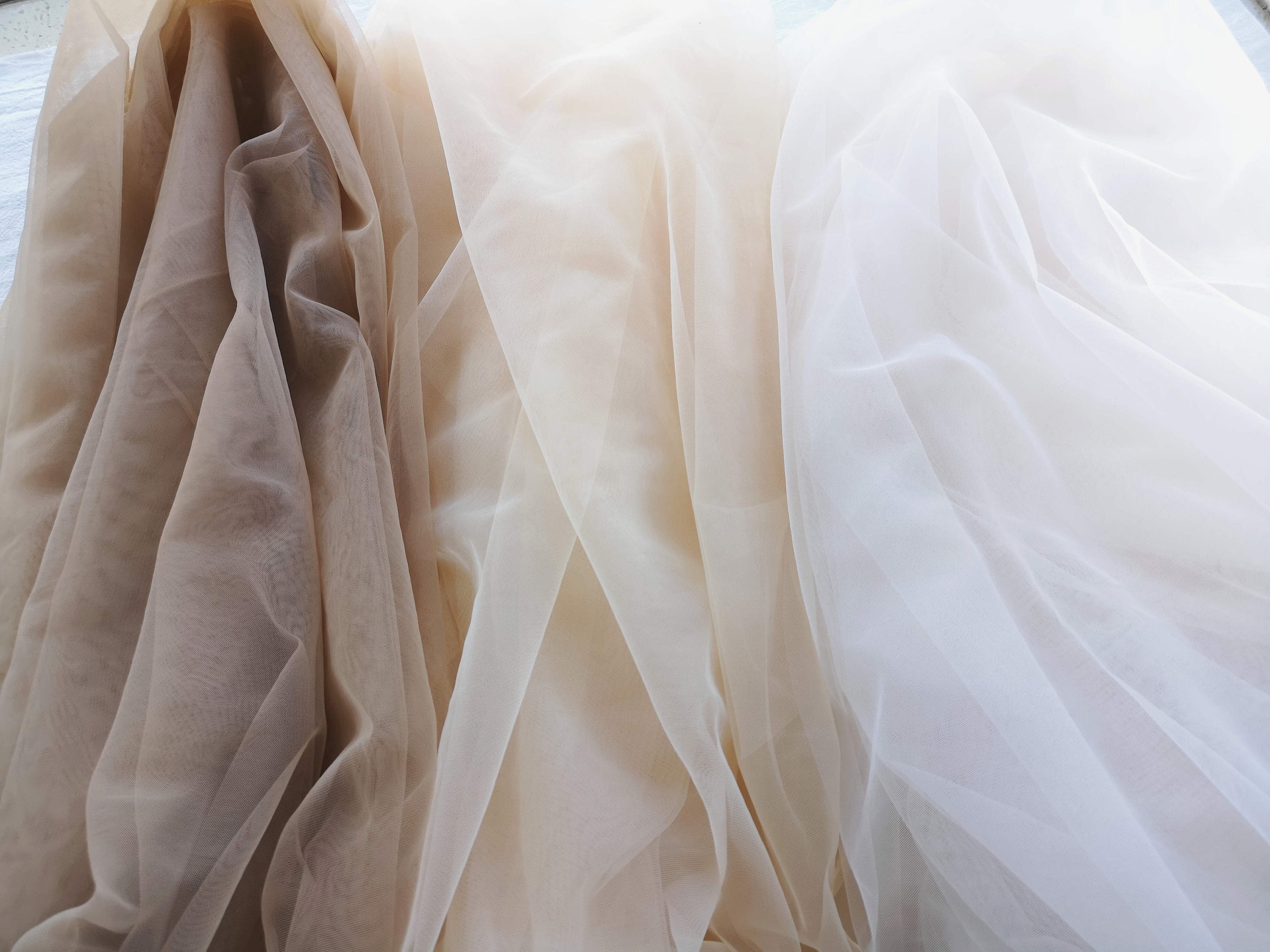 High Quality Soft Tulle Fabric,dark Champagne Mesh Tulle,wedding Veil ...