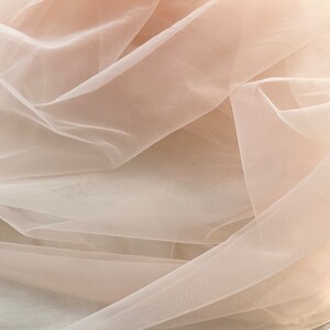 Blush Pink Stretch Fabric,wedding Tulle Fabric,prom Dress Tulle,baby ...