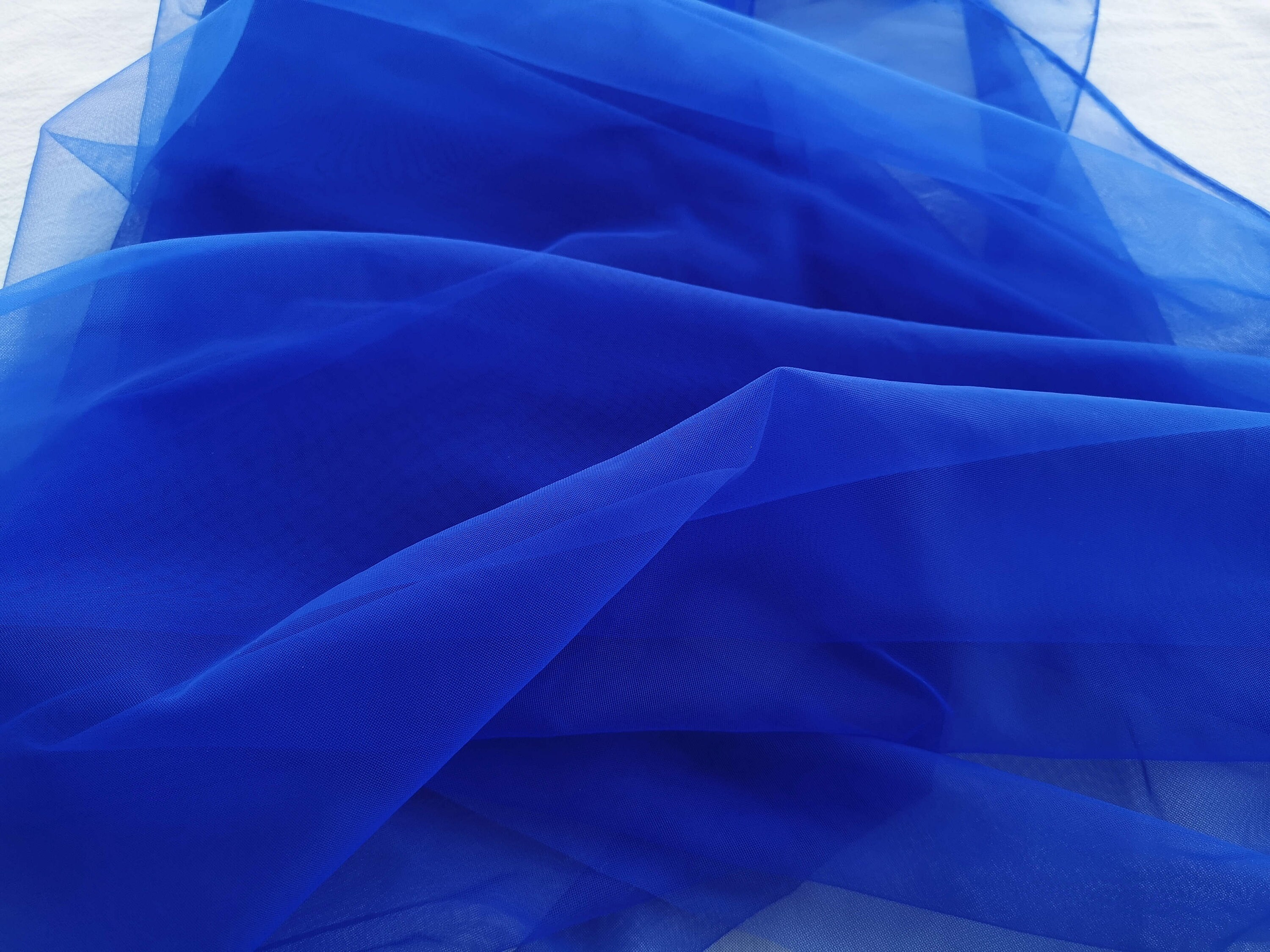 Soft Tulle Fabricroyal Blue Tullewedding Bridal Dress Veil - Etsy