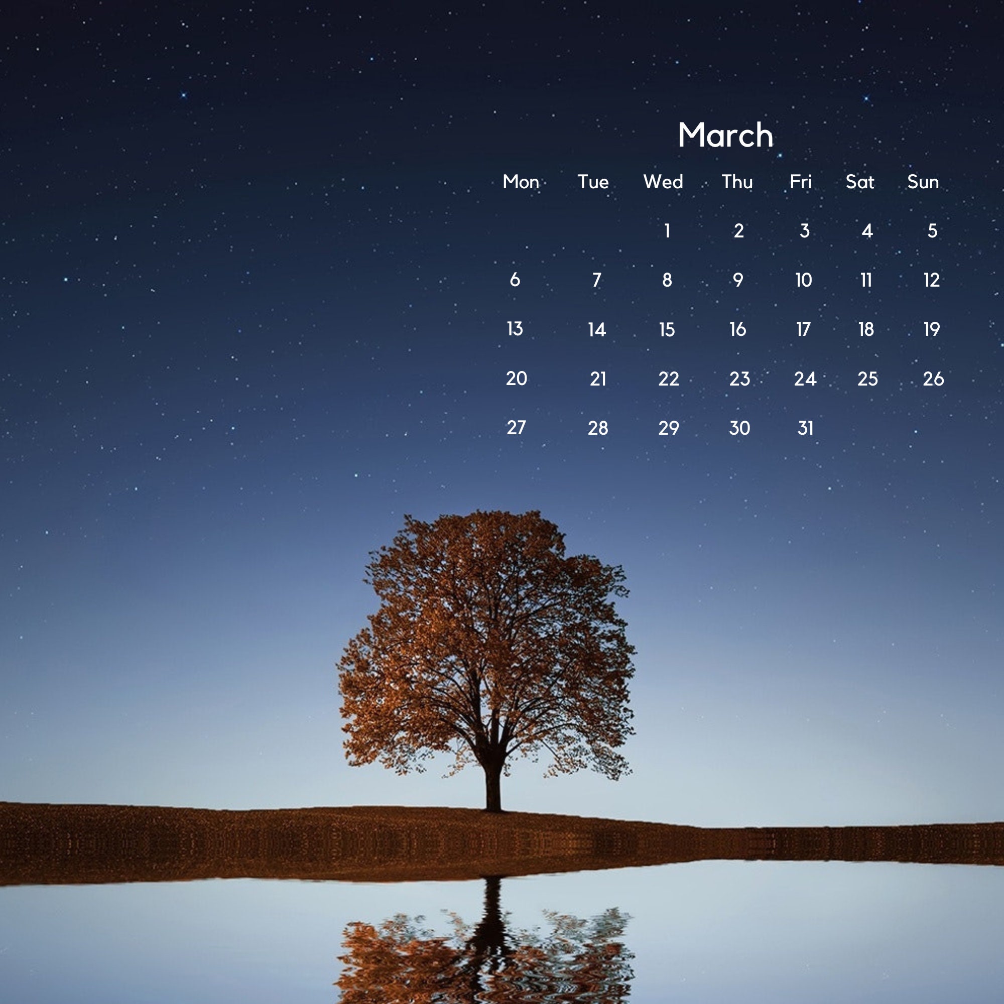 Desktop Wallpapers Monthly Calendar 2023 Full HD - Etsy