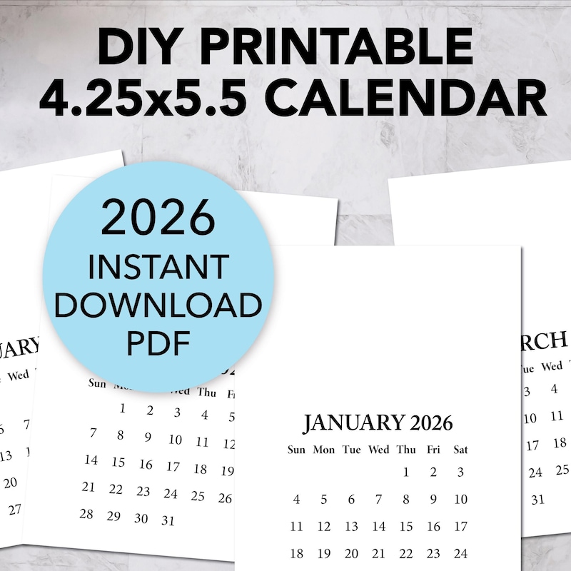 Small Desk Calendar 2026 - Etsy
