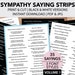 Printable Sympathy Sentiment Strips | Volume One | Black & White ...