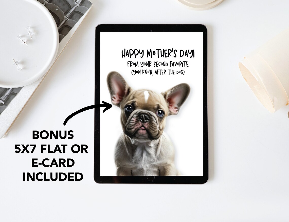 PRINTABLE Mother’s Day Card, French Bulldog, Dog Mom, Frenchie, Mother ...