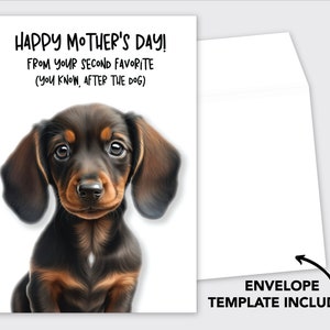 Printable Mother S Day Card Dachshund Wiener Dog Mom Mother S Day