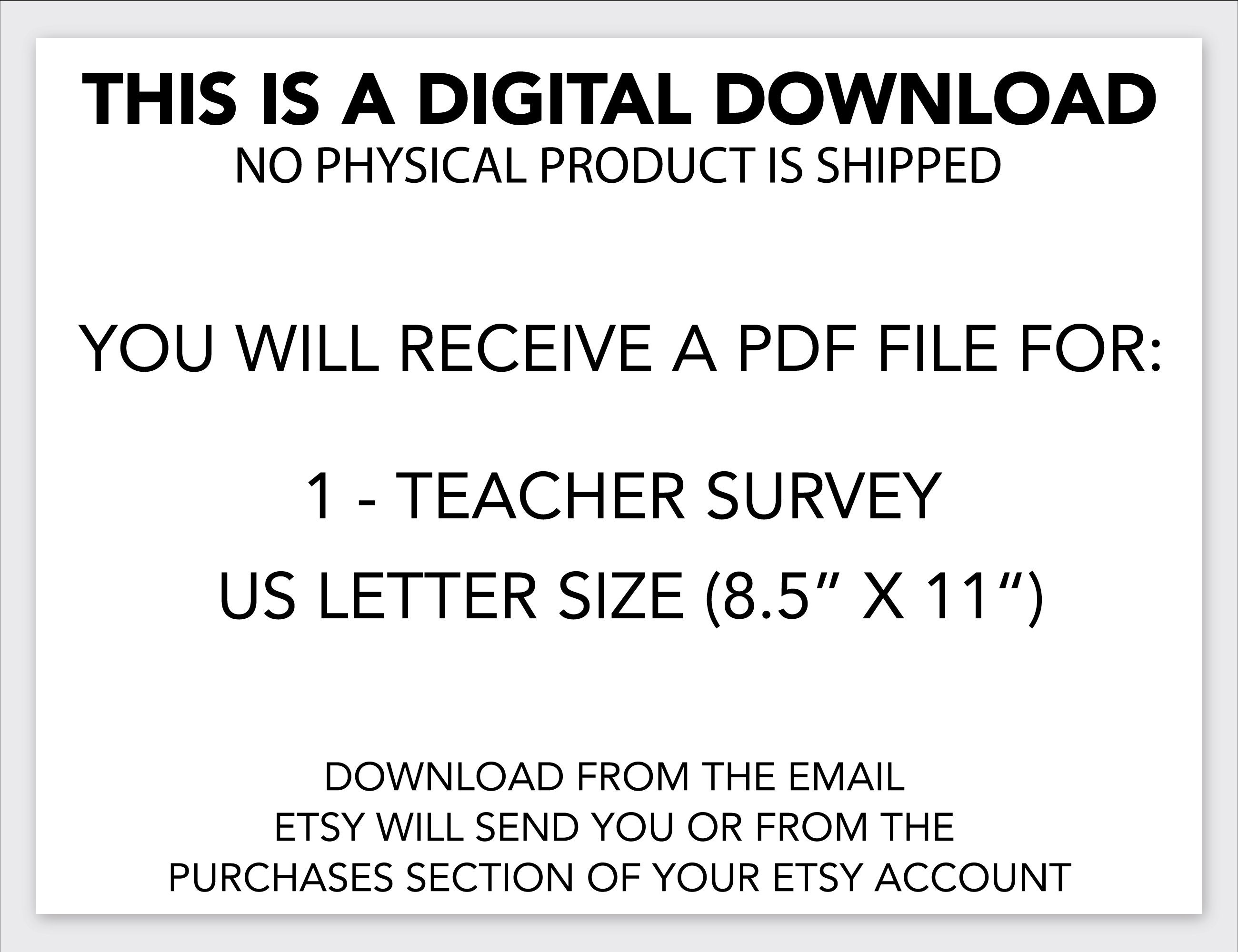 Get to Know Teacher Survey All About My Teacher Teacher Favorites ...