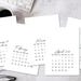 Printable BLANK DIY Calendar 2026, Script Font PDF, Mini Desk Calendar ...