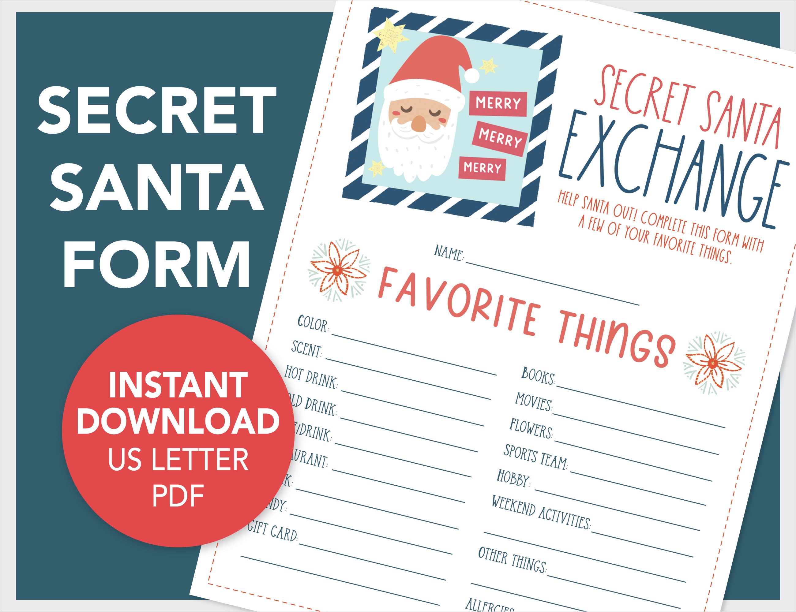 Secret Santa Gift Exchange Form