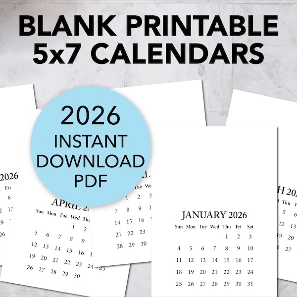 Small Desk Calendar 2026 - Etsy