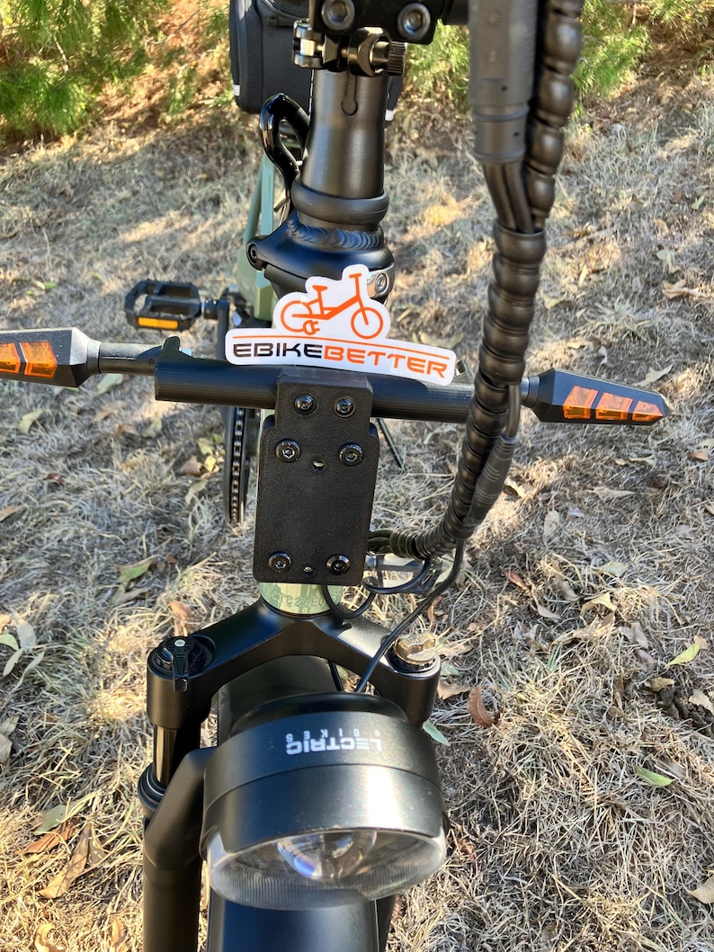 Lectric Ebike Stem Mount Accessory Rail With Turn Signal Tabs and ...