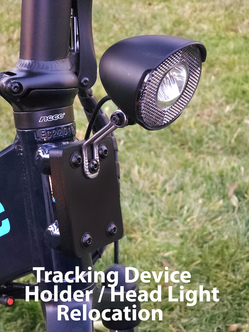 Lectric Ebike Headlight Relocation & Tracker Mount: Airtag/tile ...