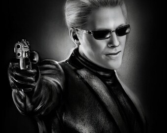 Albert Wesker From the Movie Resident Evil. Fine Art Pencil Print. - Etsy