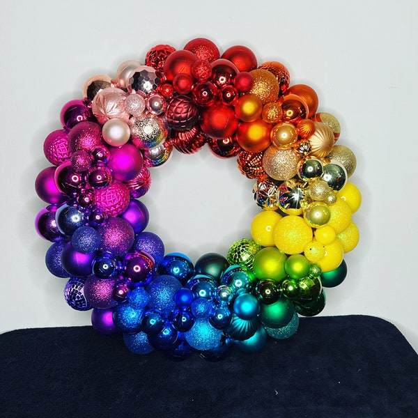 Rainbow Wreath - Etsy