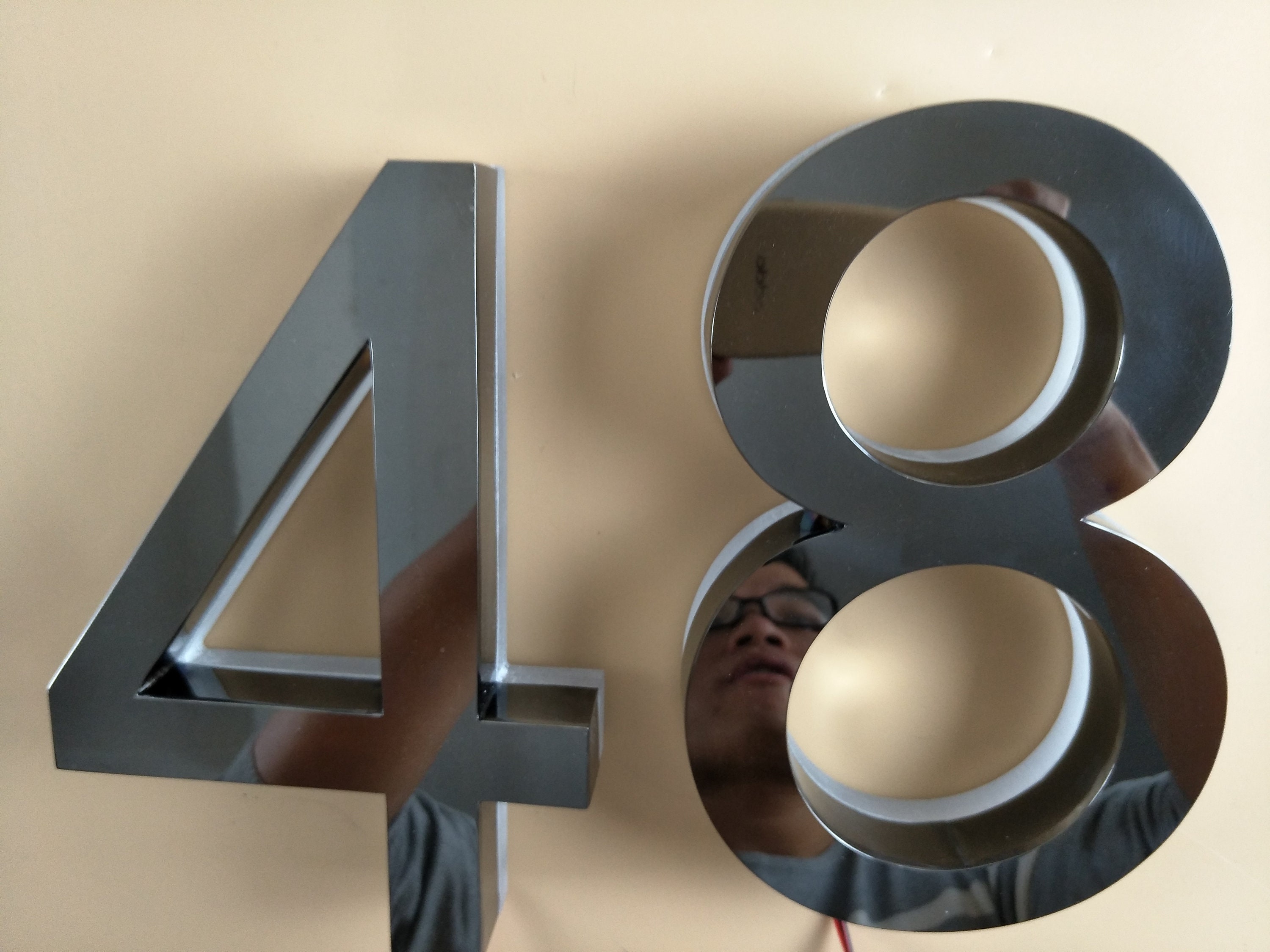 Mirror Black Back Lighting Numbers,illuminated Door Numbers,halo Light ...