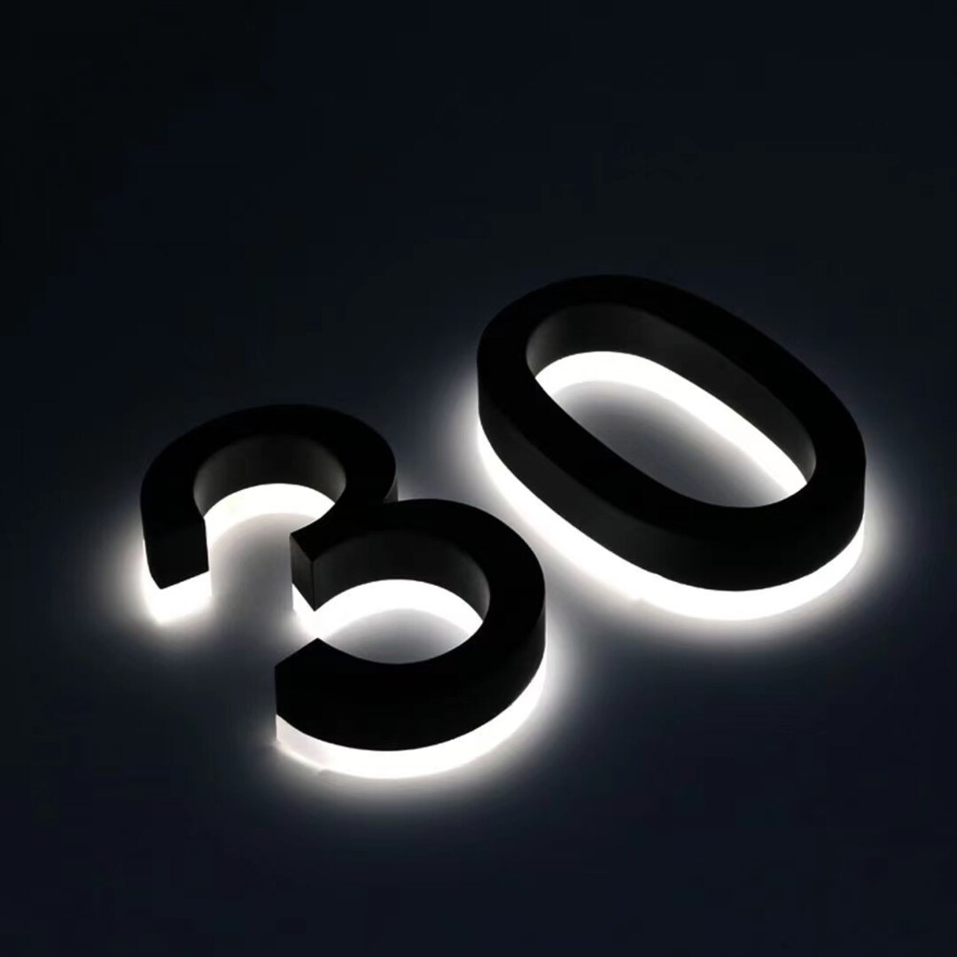 Led House Number,back Lighting Door Numbers - Etsy
