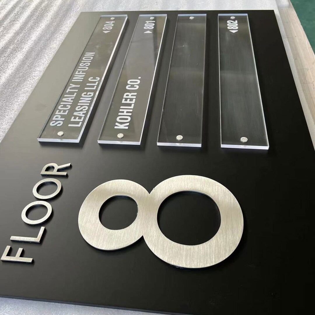 Directory Signblack Acrylic Sign With Circular Magnets - Etsy Canada