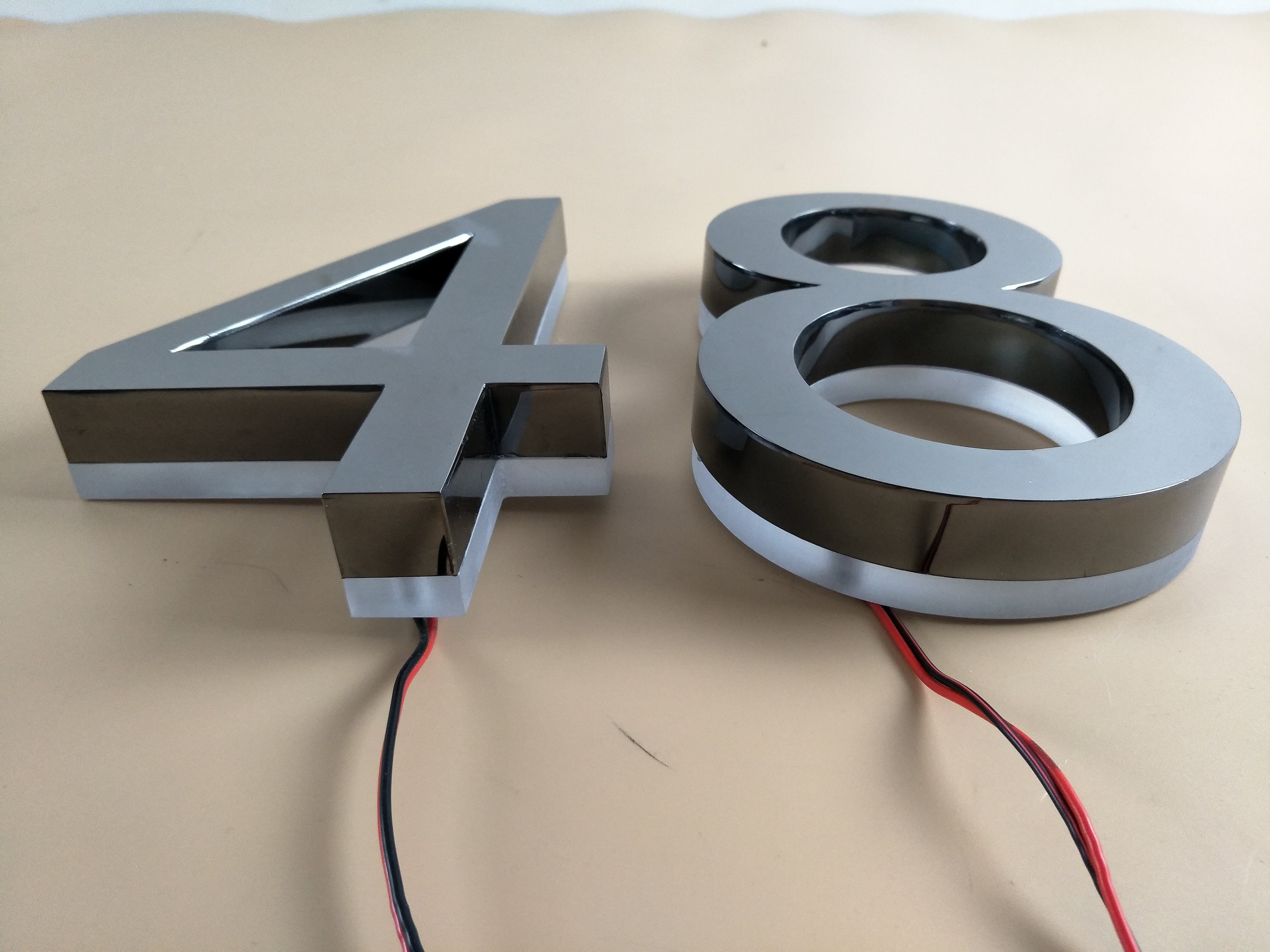 Mirror Black Back Lighting Numbers,illuminated Door Numbers,halo Light ...