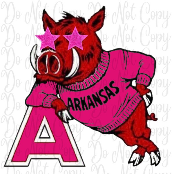 Razorback Preppy Mascot - Etsy