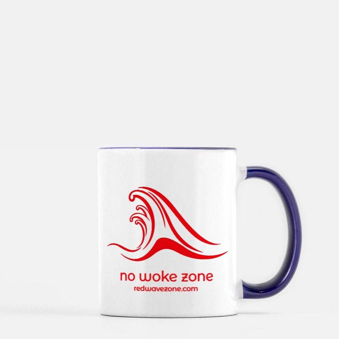 Patriotic Red Wave Mug for Trump Supporters - No Woke Zone 11 Oz Coffee ...