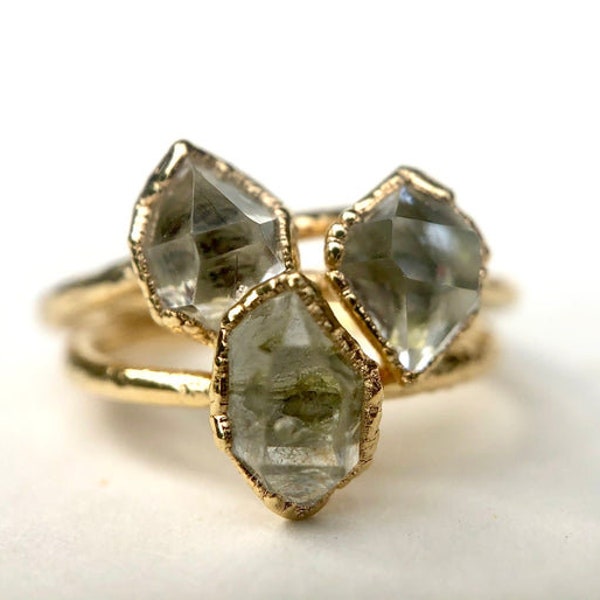 Rough Gemstone Ring - Etsy