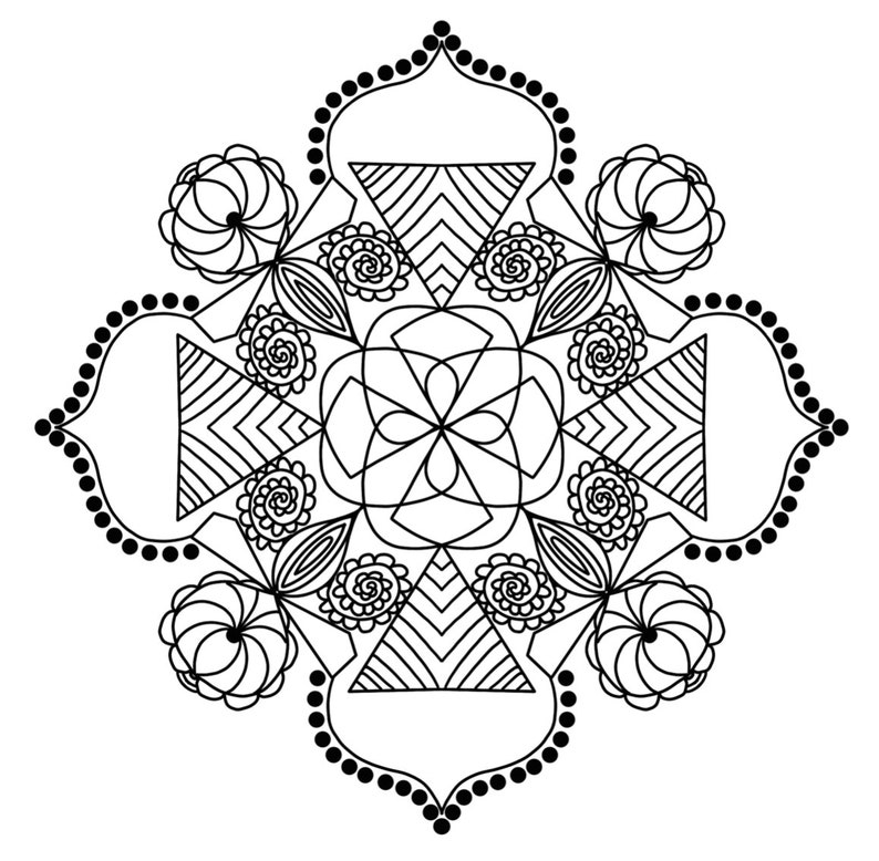 Mandala Coloring Pages 6-10 - Etsy