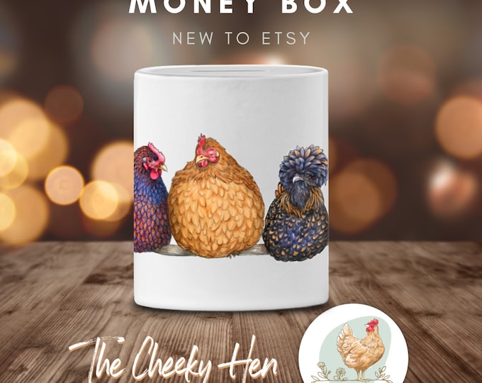 Ceramic Cute Chicken Piggy Bank-farm Animal Bank for Girls, Boys, Kids ...