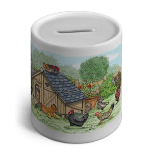 Ceramic Money Box "farmyard Paradise", Chicken Gifts, Garden Gifts ...