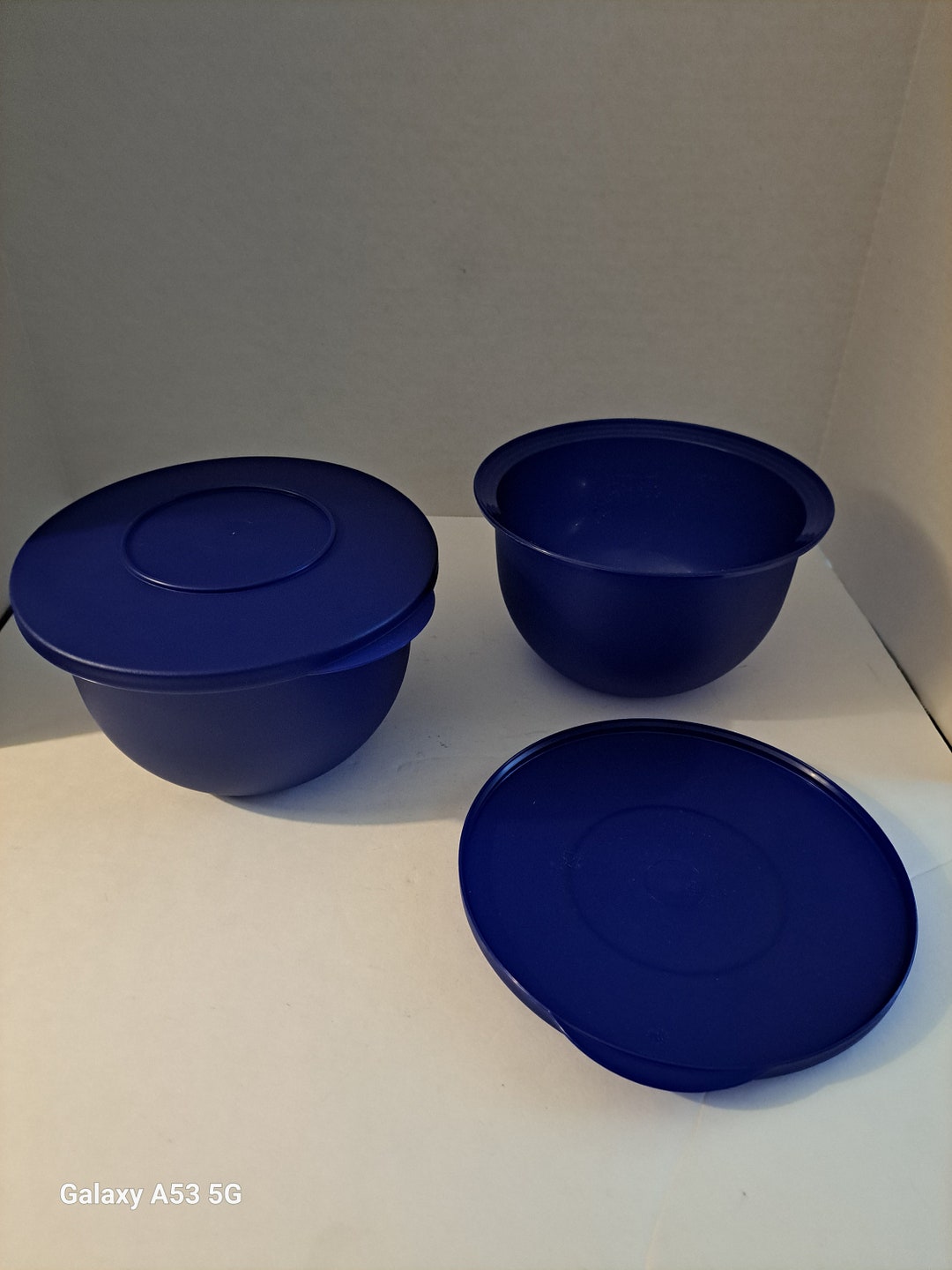 Blue 2 Piece Tupperware Bowls - Etsy