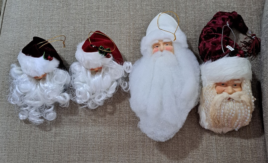 Santa Head Ornaments - Etsy