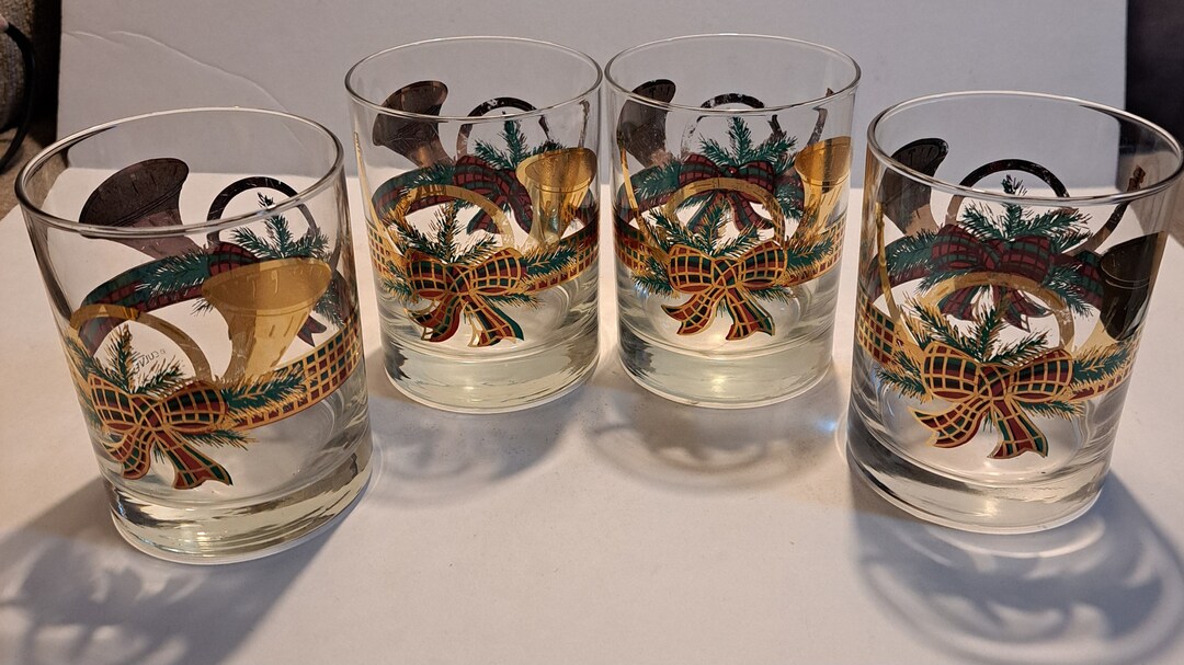 Vintage Culver Yule Horn Glasses - Etsy